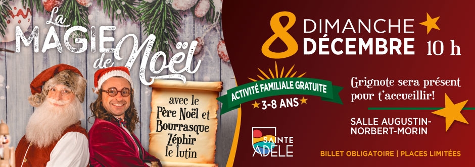 La Magie de Noël - Calendrier - Ville de Sainte-Adèle